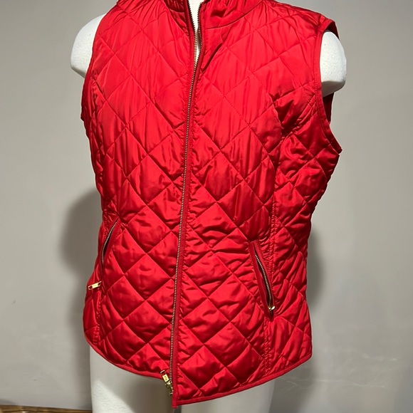 crown & ivy | Jackets & Coats | Red Vest | Poshmark